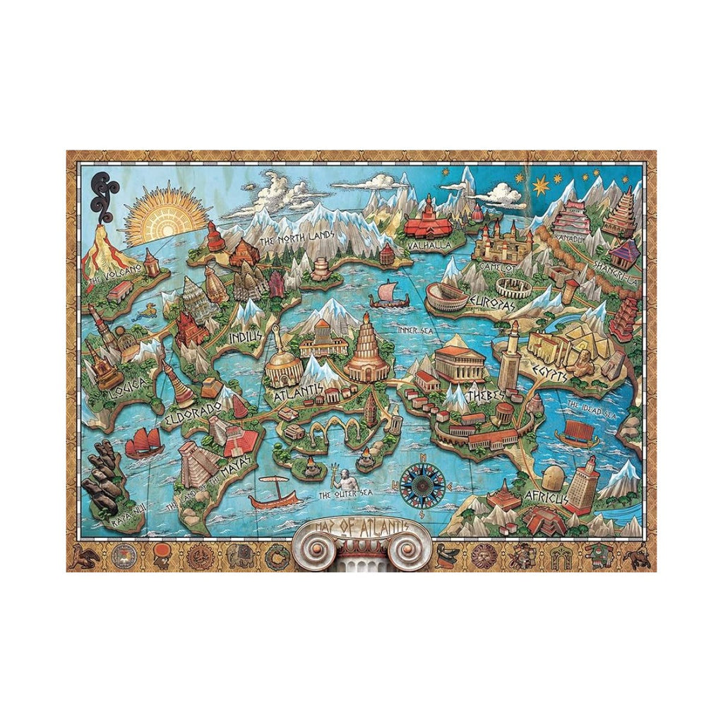 RAVENSBURGER Mysterious Atlantis 1000pc - Map of Atlantis | playhao ...