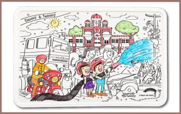 COLOUR ME MATS Timmy & Tammy At Central Fire Station (Colouring Mats ...